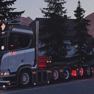 Ludwig Scania R590 Lowcab+Trailer v1.50 ETS2 - ETS2 / ATS Mod