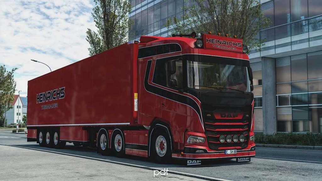 DAF XG Heinrichs Thermoliner + Trailer v1.0 1.51 ETS2 - ETS2 / ATS Mod