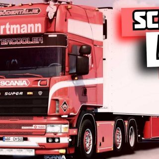 Scania 164L 580 4-Serie Hartmann+Anhänger v4 1.50 ETS2 - ETS2 / ATS Mod