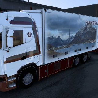 SCANIA S580 HANSEN + BUSSBYGG BDF TRAILER 1.51.x ETS2 - ETS2 / ATS Mod