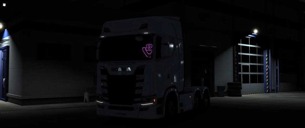 Scania NG V8 Lightboard v1.0 ETS2 - ETS2 / ATS Mod