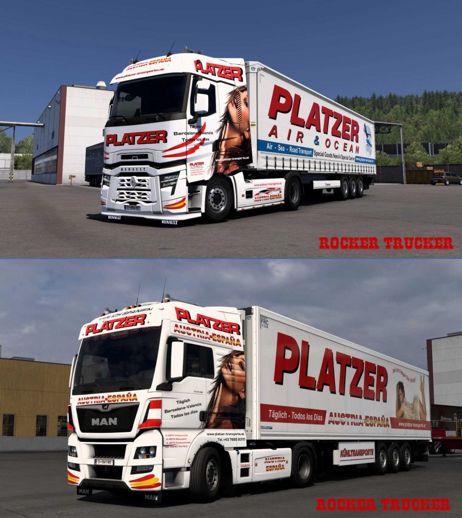 Platzer Spedition & Transport Skin Pack v1.0 ETS2 - ETS2 / ATS Mod
