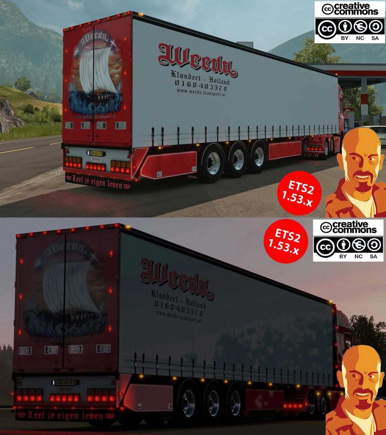 VOGELZANG WEEDA CURTAIN TRAILER v14.0 1.52-1.53.x ETS2 - ETS2 / ATS Mod