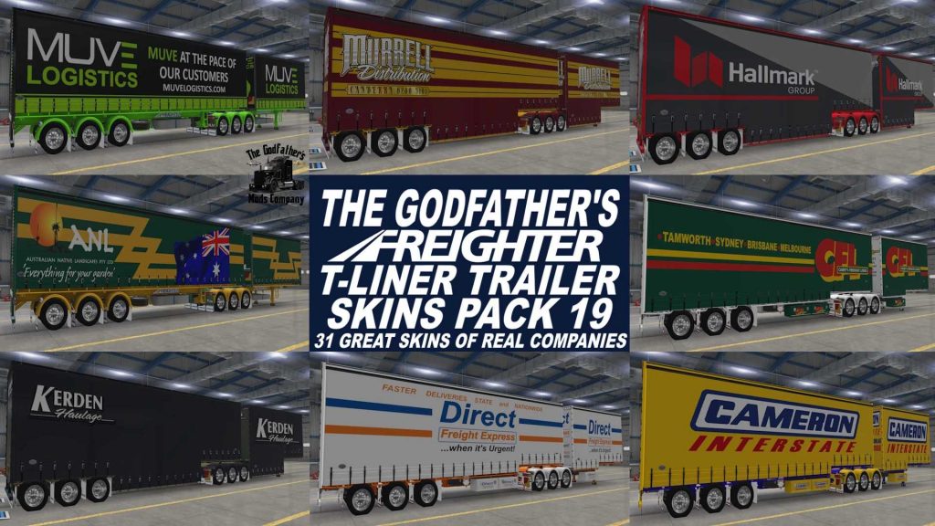 Der Pate – Freight T-Liner Trailer Skins Pack 19 1,53 ATS - ETS2 / ATS Mod