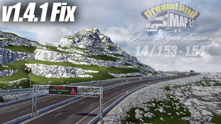 DreamLand Map v1.4.1 Fix 1:1 Maßstab 1.53 – 1.54 ETS2 - ETS2 / ATS Mod