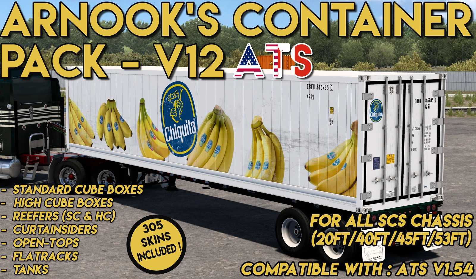 Arnooks Containerpaket – ATS Edition V12 ATS - ETS2 / ATS Mod