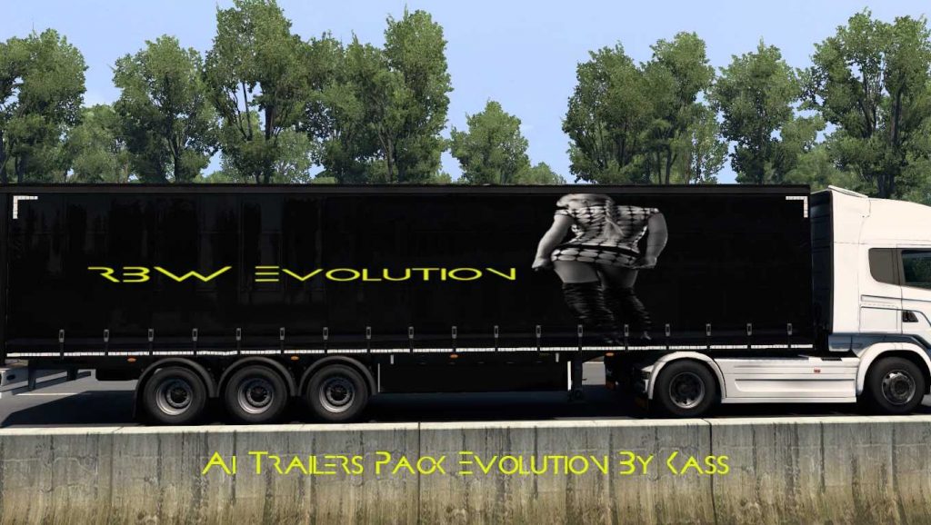 AI Trailers Pack Evolution v2.6 1.56 ETS2 - ETS2 / ATS Mod