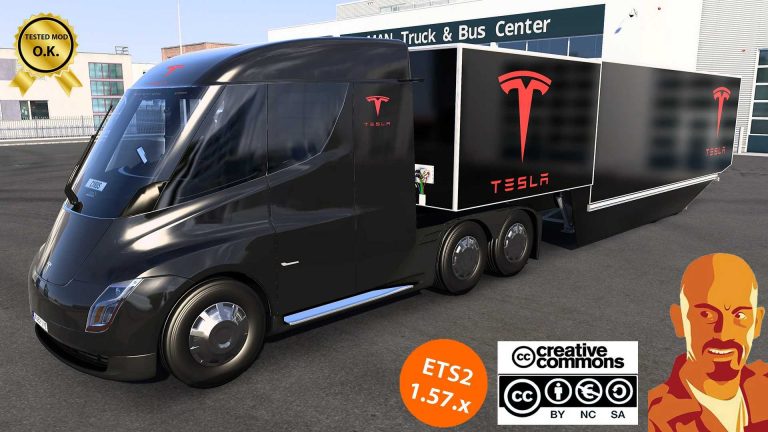 TESLA SEMITRUCK 2019 v2.0 1.57.x ETS2 - ETS2 / ATS Mod