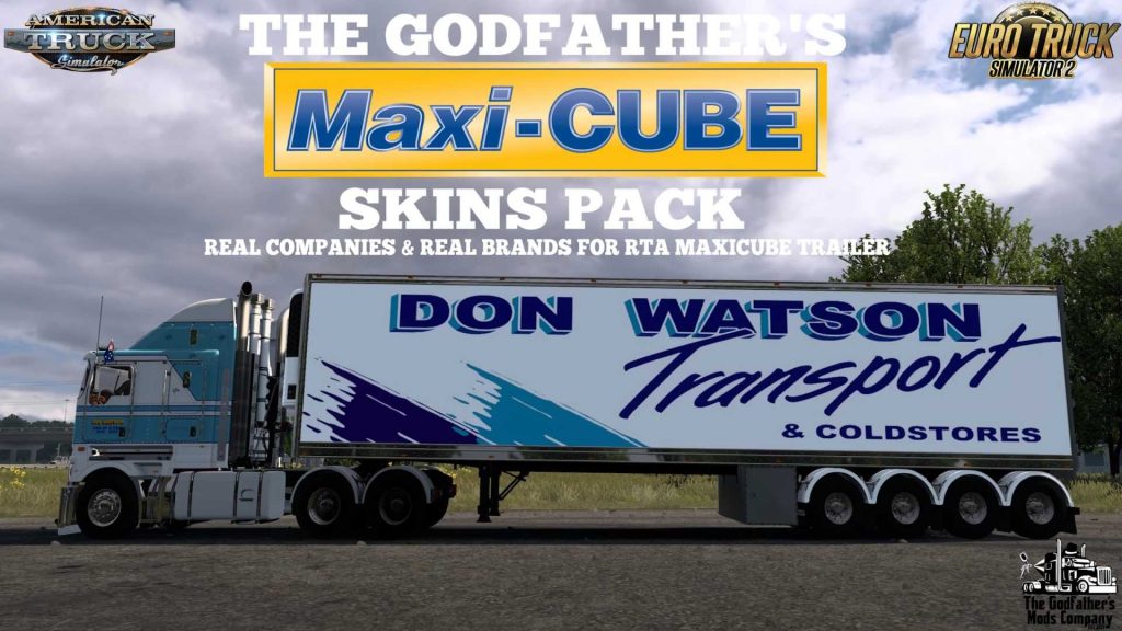 Das Godfather's Maxicube Trailer Skins Pack v1.0 ATS - ETS2 / ATS Mod