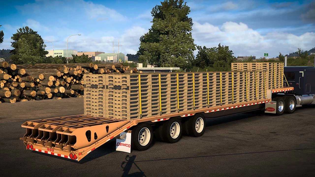 DEMCO Drop Deck Trailer v1.1 1.57 ATS - ETS2 / ATS Mod