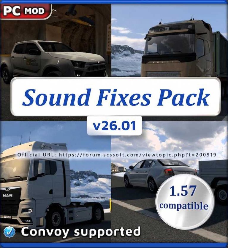 Sound Fixes Pack v26.01 ETS2 - ETS2 / ATS Mod
