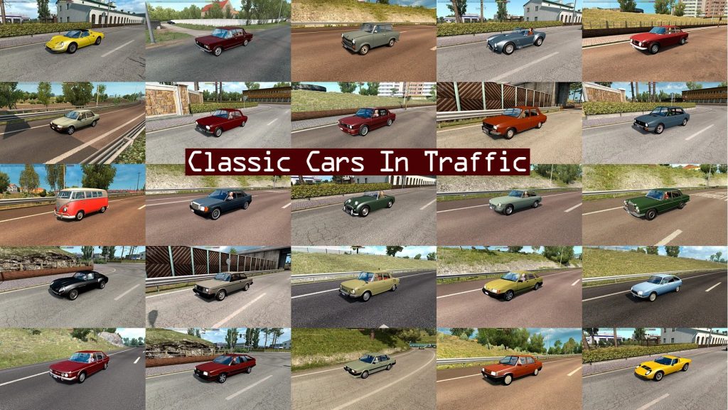 Classic Cars Traffic Pack von TrafficManiac v11.6.12 ETS2 - ETS2 / ATS Mod