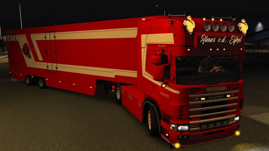 SCANIA 164L Blumen und Anhänger V2 1.58 ETS2 - ETS2 / ATS Mod