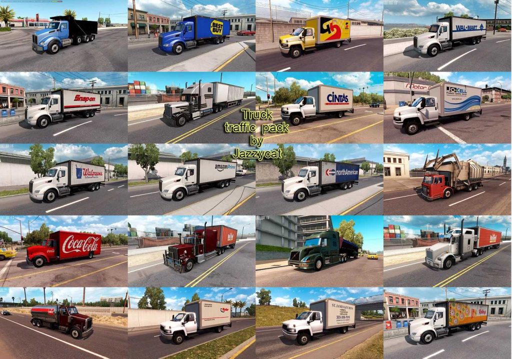 Truck Traffic Pack von Jazzycat v3.5.12 ATS - ETS2 / ATS Mod