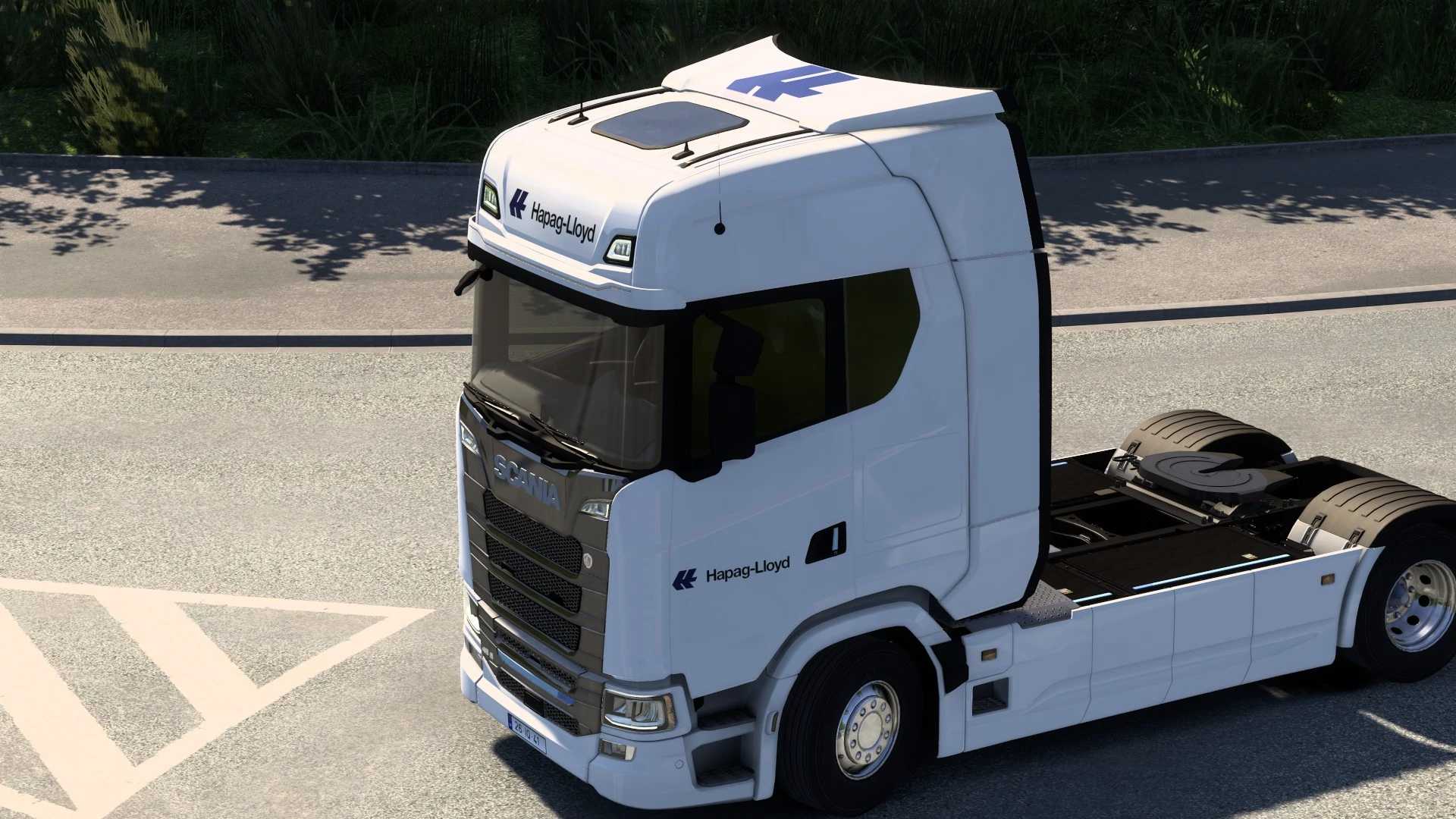 8K HAPAG LLOYD SCANIA S BEV 03 06 2026 v1.0 1.40 1.59 ETS2 - ETS2 / ATS Mod