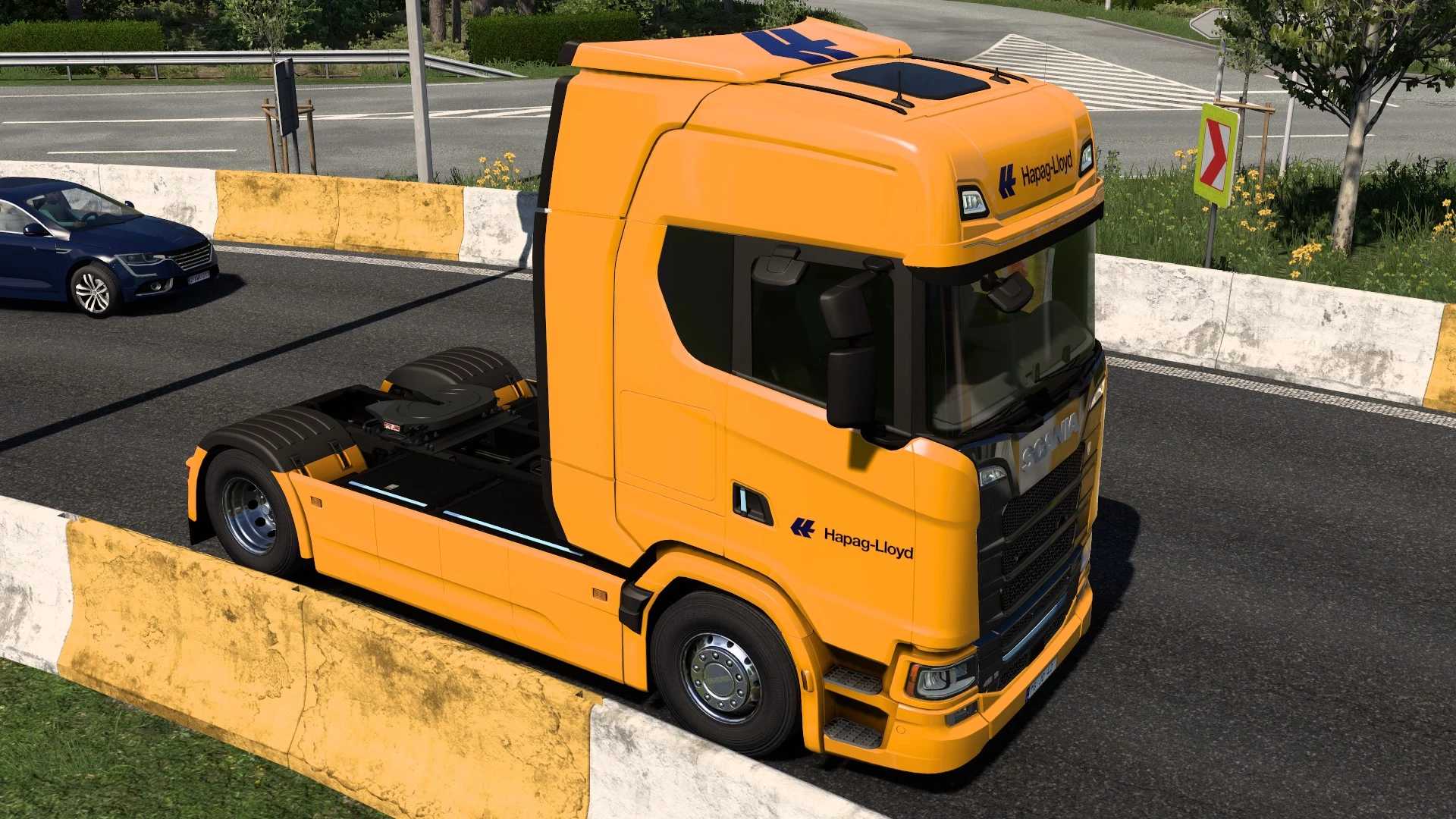 8K HAPAG LLOYD SCANIA S BEV 03 06 2026 v2.0 1.40 1.59 ETS2 - ETS2 / ATS Mod