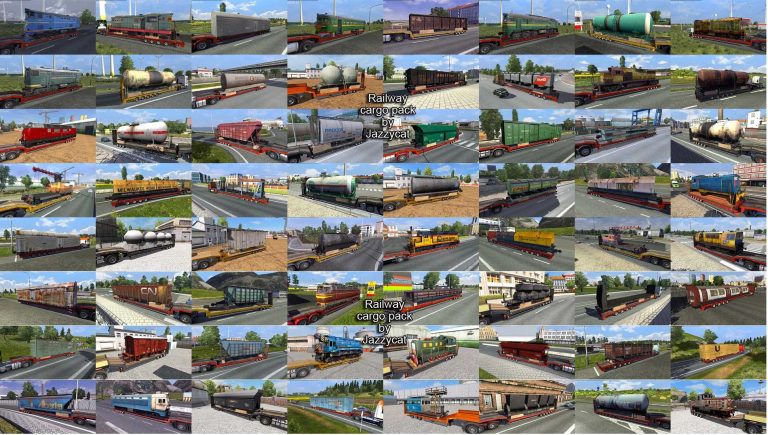 Eisenbahn-Frachtpaket von Jazzycat v4.6.6 ETS2 - ETS2 / ATS Mod