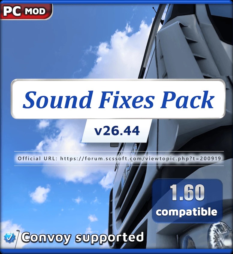 Sound Fixes Pack v26.44 für 1.60 Open Beta ATS - ETS2 / ATS Mod