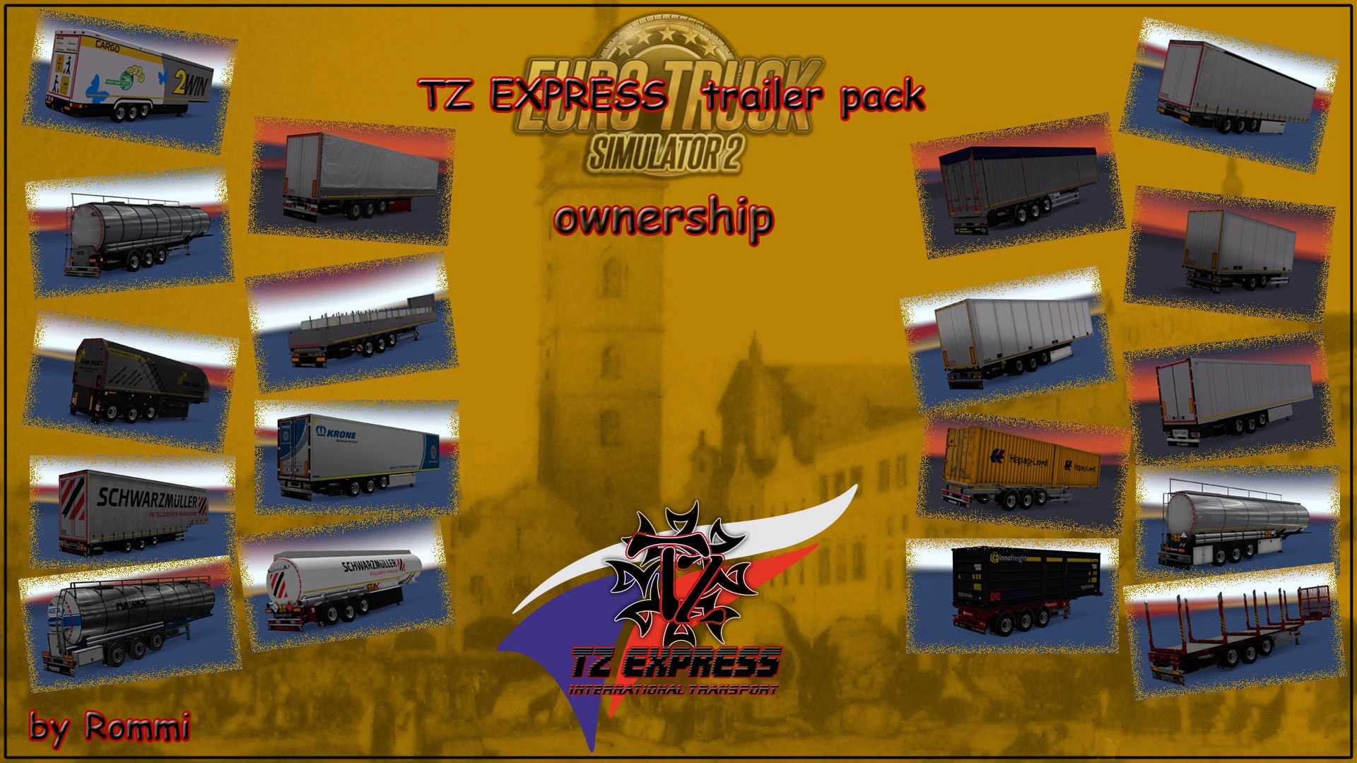 TZ Express Trailer Pack v1.60 ETS2 - ETS2 / ATS Mod